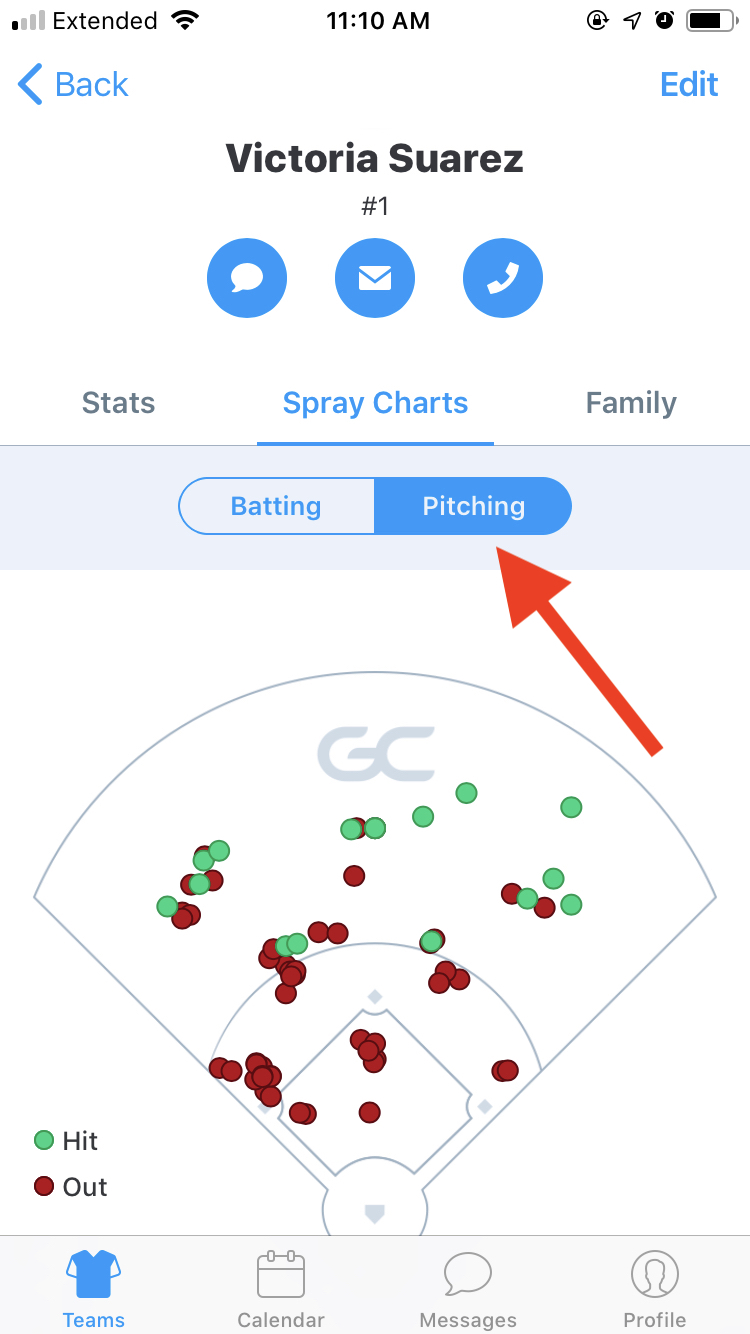 Printable Baseball Spray Chart Template
